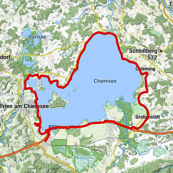Radrunde um den Chiemsee - BERGFEX - Radfahren - Tour Bayern