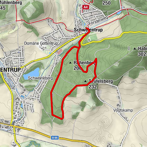 Spazierweg A2 Waldweg Schweineberg - BERGFEX - Wanderung - Tour ...