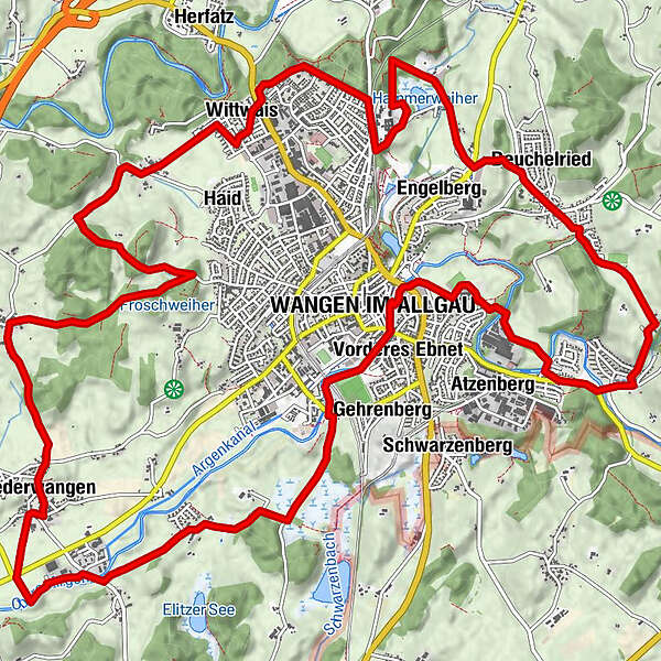 Permanente Halbmarathonstrecke rund um Wangen - BERGFEX - Wanderung ...