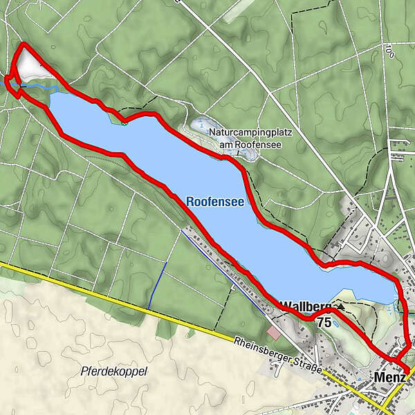 Menz - Badestrand Roofensee - Wallberg - BERGFEX - Wanderung - Tour ...