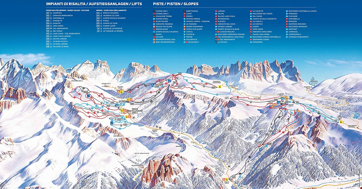 BERGFEX: Ski resort Alpe Lusia - Bellamonte - Skiing holiday Alpe Lusia ...