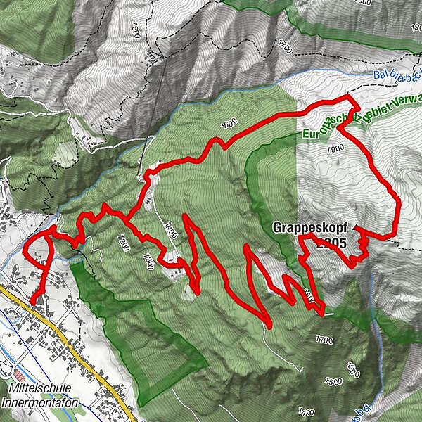 Gortipohl - Balbierfall - Sasarscha - Grappeskopf - BERGFEX - Wanderung ...