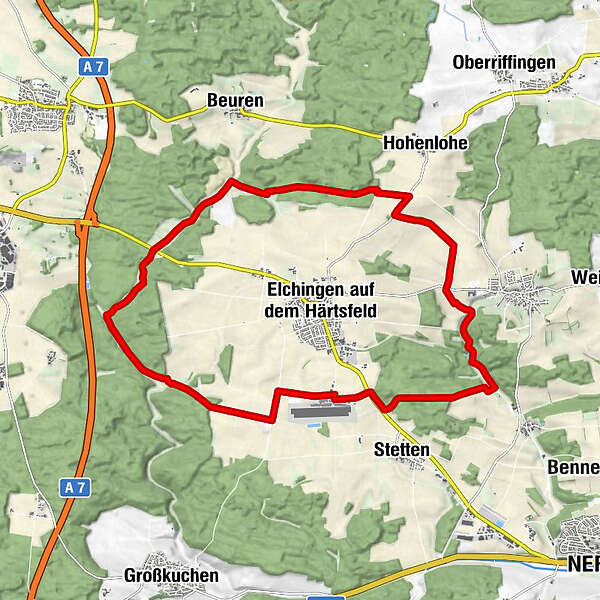 Elchweg rund um Elchingen auf dem Härtsfeld - BERGFEX - Wanderung ...