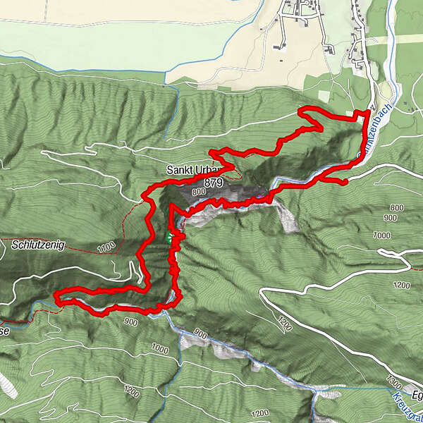 Garnitzenklamm bis 2. Teil Rundweg über St. Urban - BERGFEX - Randonnée ...