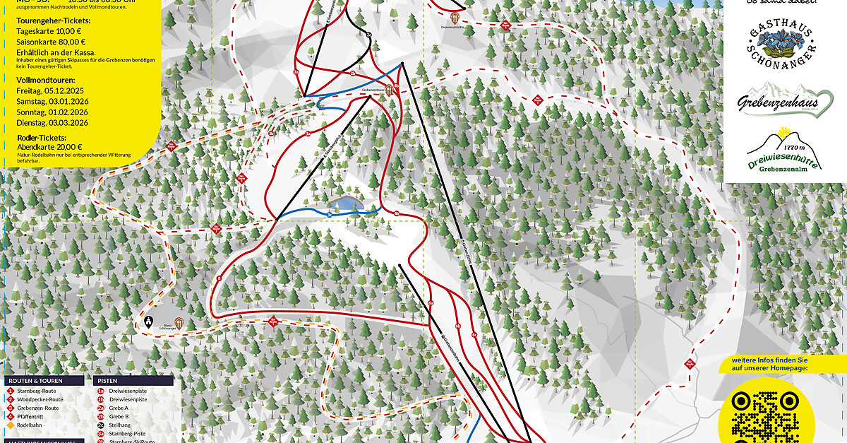 BERGFEX: Piste map Grebenzen / St. Lambrecht - Panoramic map Grebenzen ...