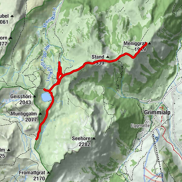 Zweisimmen - Stierenberg - Alphütte Seebergsee - Meniggrat - BERGFEX ...