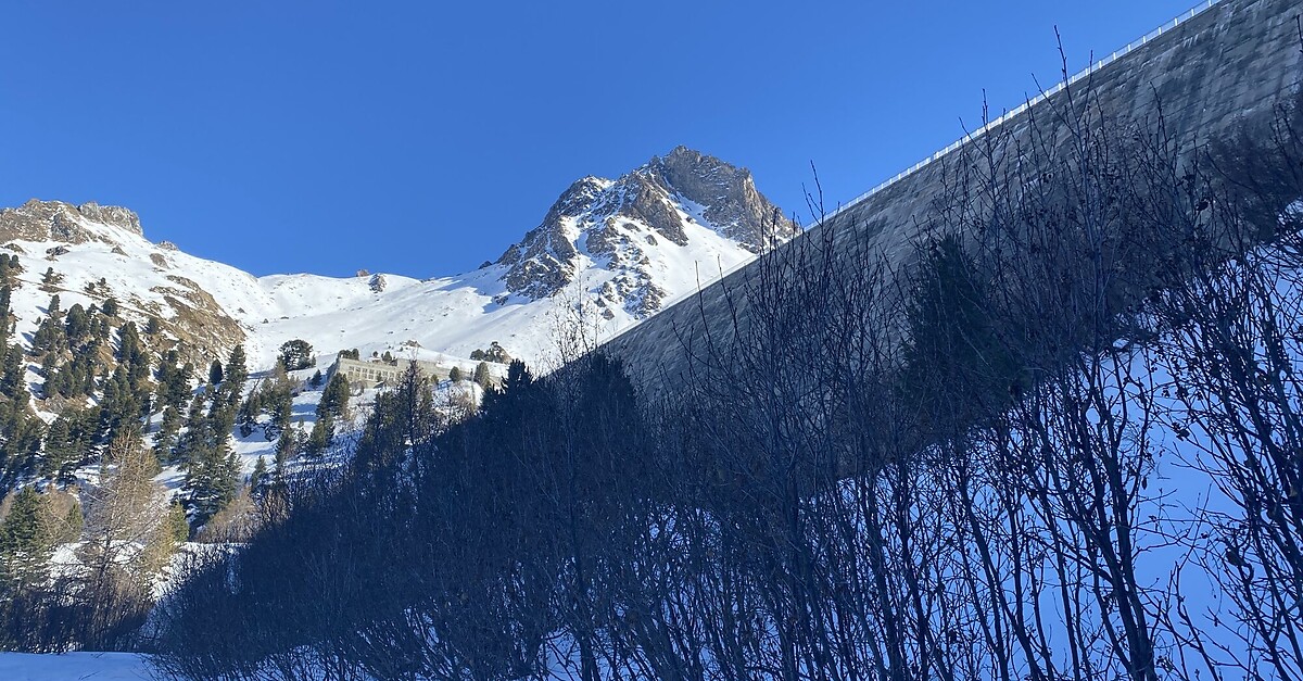 Siviez - Cleuson Stausee - BERGFEX - Schneeschuh - Tour Wallis