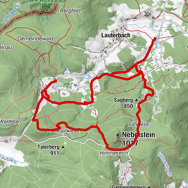 Hirschenwies - Sagberg - Holzmühle - Waldhäuser - BERGFEX - Wanderung ...