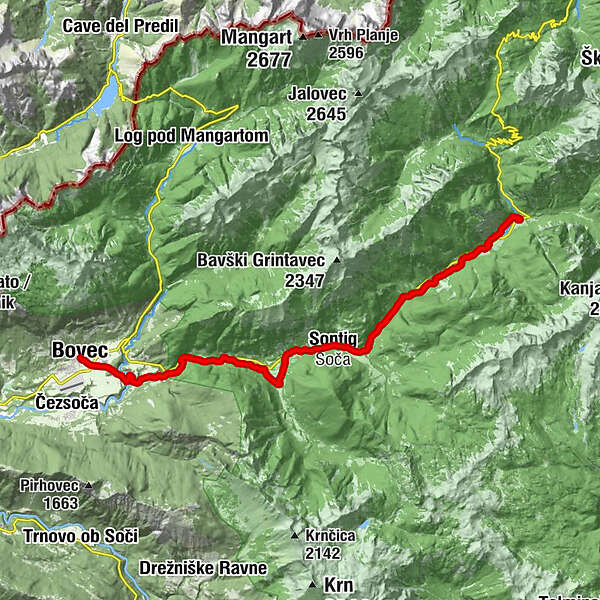 Soca Trail - BERGFEX - Wanderung - Tour Goriška