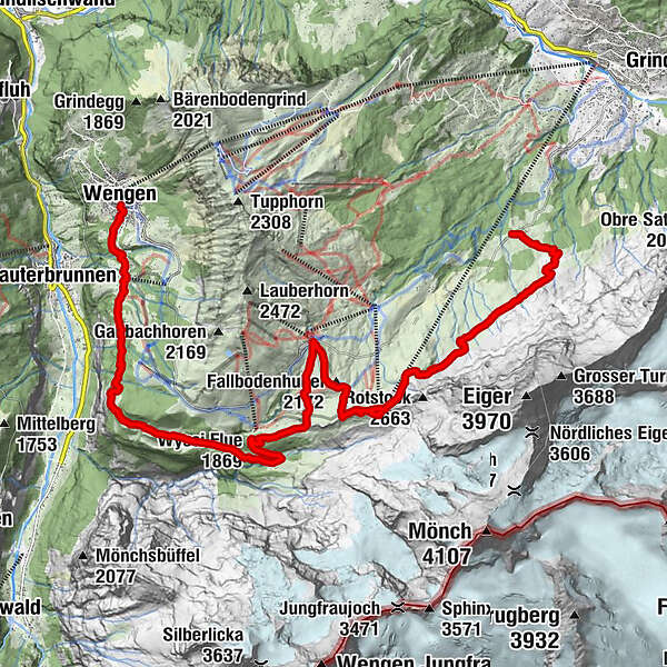 Berghaus Alpiglen - Haaregg - Wyssi Flue - Gruebi beim Falken - BERGFEX ...