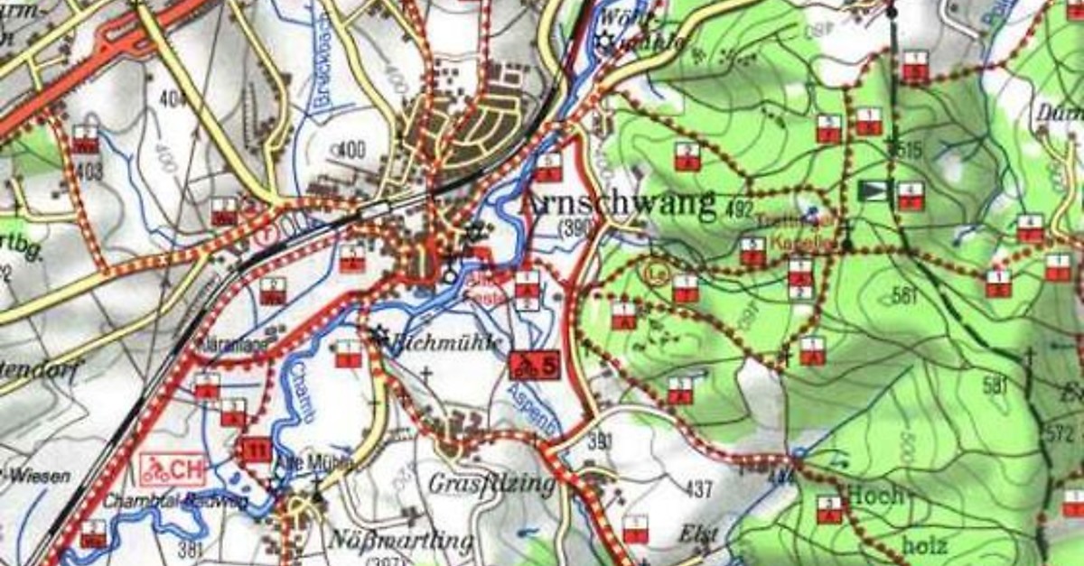 BERGFEX-Sehenswürdigkeiten - Wanderwege der Gemeinde Arnschwang im ...