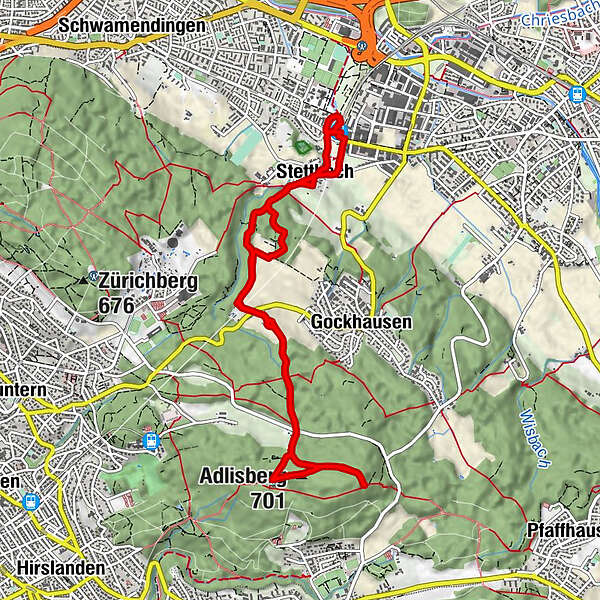 Stettbach - Dübendorf - Adlisberg - BERGFEX - Wanderung - Tour Zürich ...