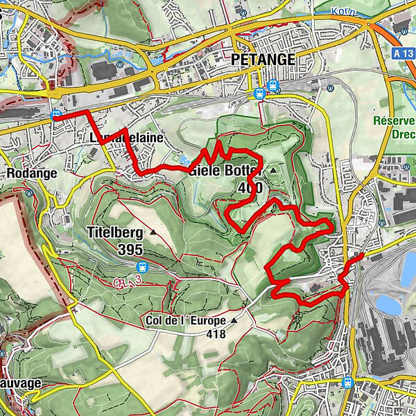 29 Bahnhof zu Bahnhof Niederkorn - Rodange - BERGFEX - Wanderung - Tour ...