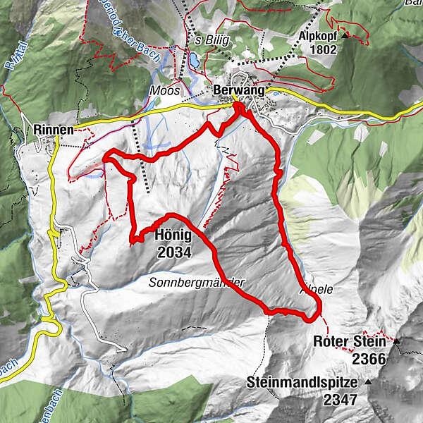 Berwang - Gröben - Hönig - BERGFEX - Wanderung - Tour Tirol