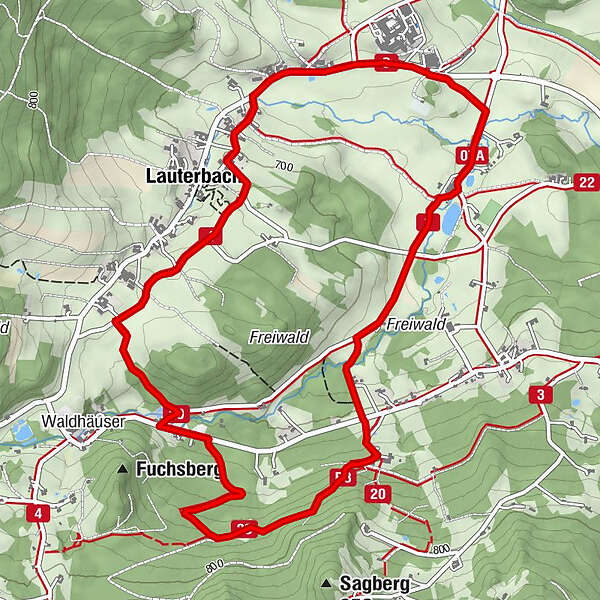 Sagberg, Gelb 4 - Xundwärts-Route Moorbad Harbach - BERGFEX - Laufen ...