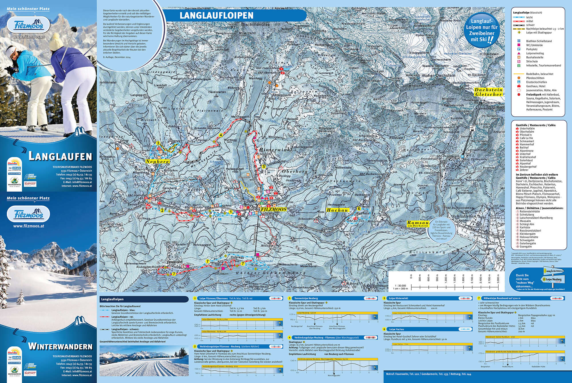 BERGFEX: Loipenplan Filzmoos - Ski amade: Langlaufen Filzmoos - Ski amade