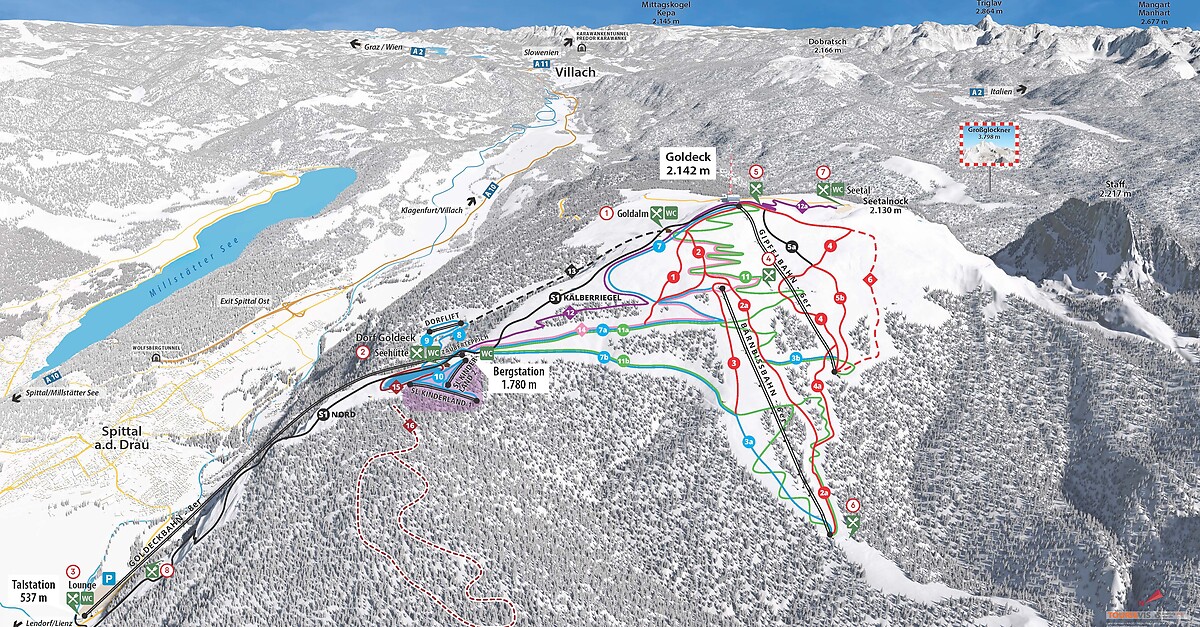 BERGFEX: Ski resort Goldeck am Millstätter See - Skiing holiday Goldeck ...
