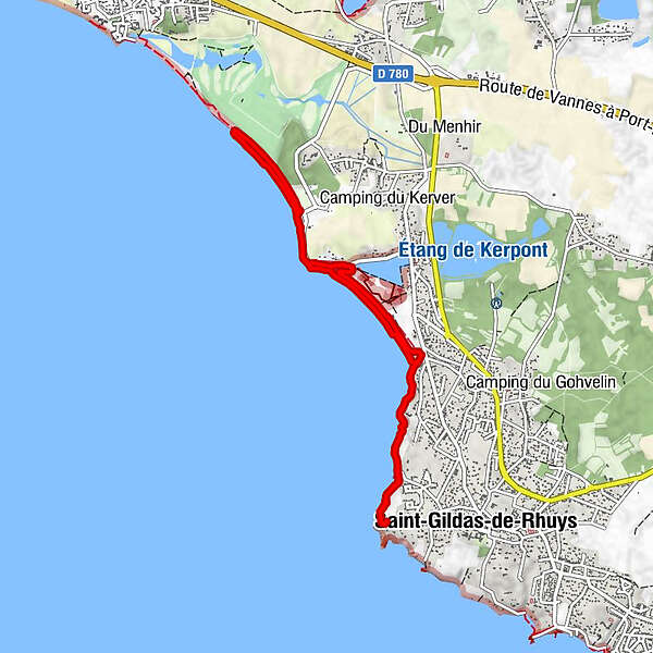 ST GILDAS DE RHUYS - Point du Grand Mont à la plage de Kerver - BERGFEX - Wanderung - Tour Bretagne