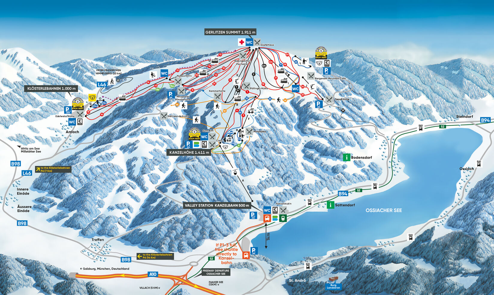 BERGFEX: Ski resort Gerlitzen Alpe - Skiing holiday Gerlitzen Alpe