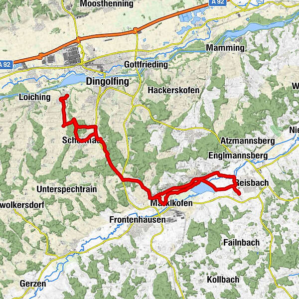 Reith, Räucherhansl, Teisbacher Schloss - BERGFEX - Radfahren - Tour Bayern