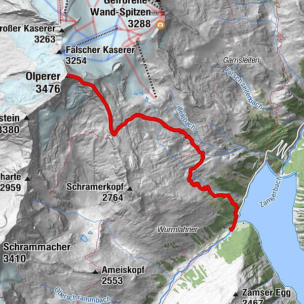 Olperer Hütte - Olperer Überschreitung - Parkplatz - BERGFEX ...