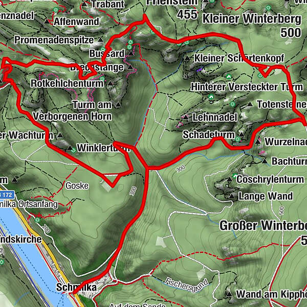 "Wald im Wandel" Rundweg von Schmilka über den Weg zur Wildnis ...
