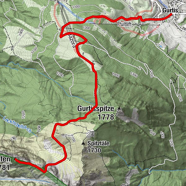 Gurtis - Goppaschrofen - Hinteres Gätterle - BERGFEX - Wanderung - Tour ...