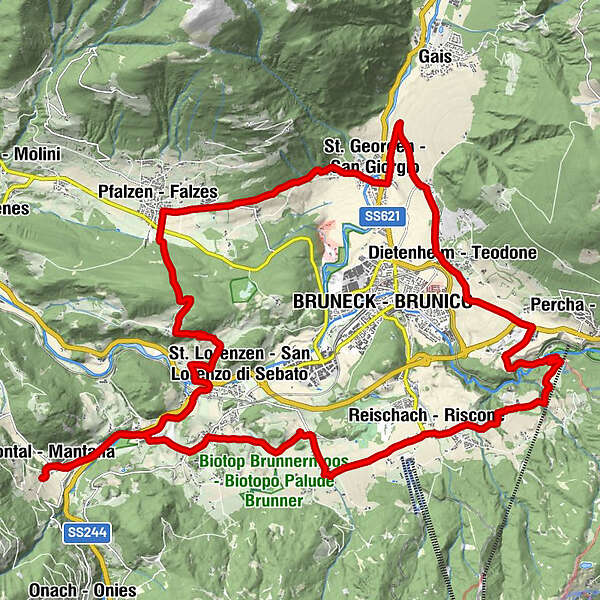Rund um Bruneck - BERGFEX - E-MTB - Tour Südtirol