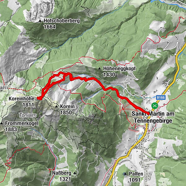 Sankt Martin am Tennengebirge_Korein - BERGFEX - Skitour - Tour ...