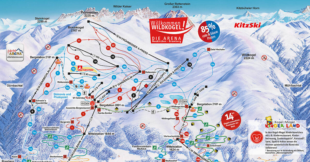 BERGFEX: Langlauf Wildkogel-Arena / Neukirchen - Bramberg: Langlaufen ...