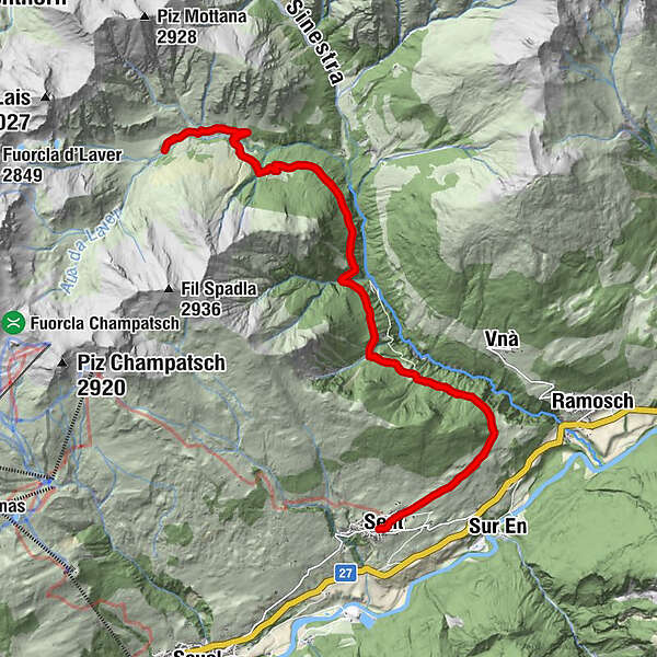 Sentner Runde - BERGFEX - Mountainbike - Tour Graubünden