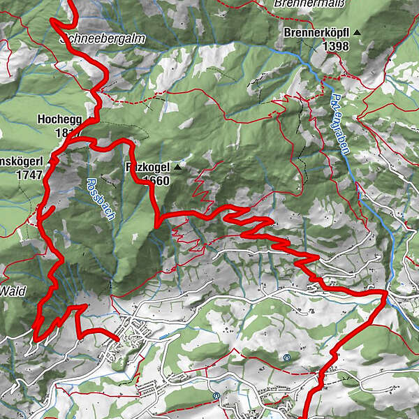 Weng - Hochegg - Schneebergkreuz - Goldegg im Pongau - BERGFEX ...