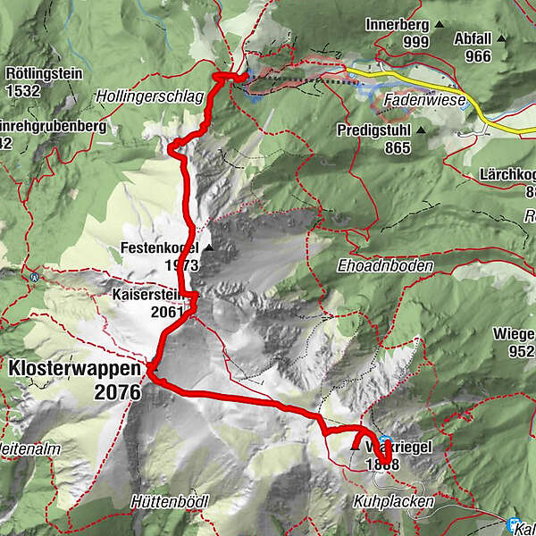 Schneeberg Sesselbahn Bergstation - Kaiserstein - Klosterwappen ...