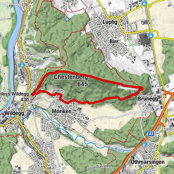Schloss Wildegg - Chestenberg - Brunegg - Möriken-Wildegg - BERGFEX ...