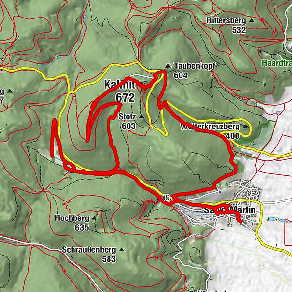 Sankt Martin - Kalmit - Kalmithaus - Taubenkopf - BERGFEX - Wanderung ...