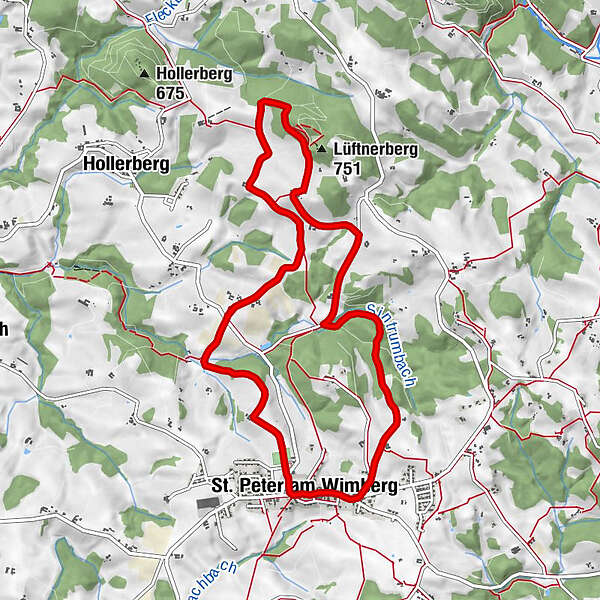 Kirche St. Peter am Wimberg - Gasthof Höller - Lüftnerberg - St. Peter ...