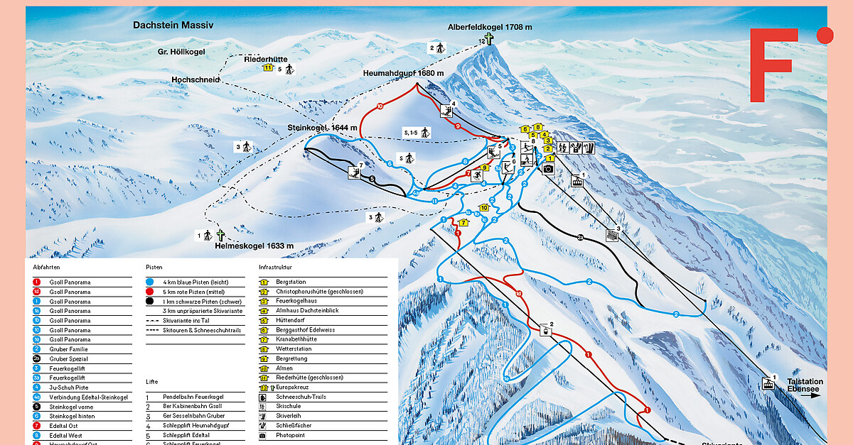 BERGFEX: Skigebiet Feuerkogel / Ebensee - Skiurlaub Feuerkogel / Ebensee
