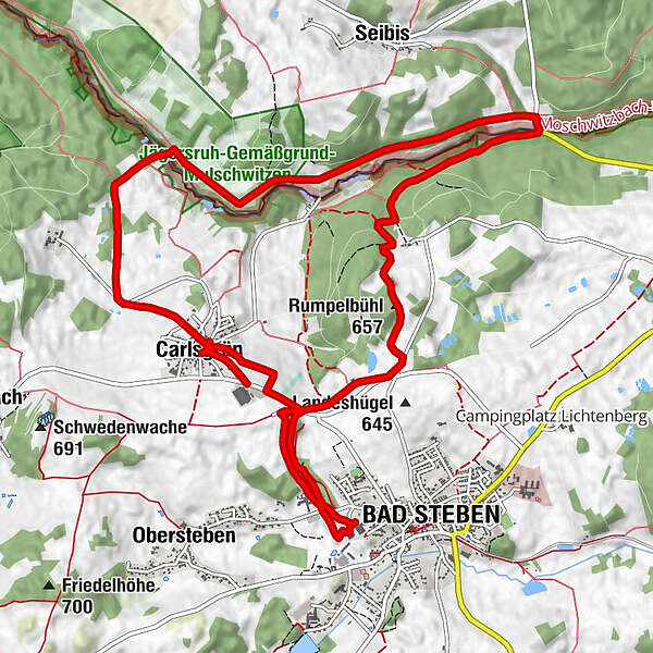 Bad Steben - Carlsgrün - Rumpelbühl - Cafe Mordlau - BERGFEX ...
