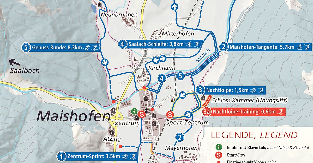 BERGFEX: Cross-country skiing Maishofen: Cross-country skiing Maishofen