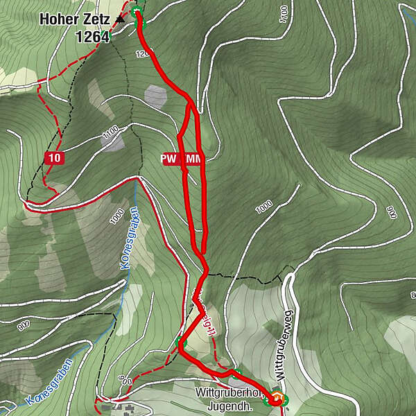 Wittgruberhof - Hoher Zetz - Wittgruberhof, Jugendh. - BERGFEX ...