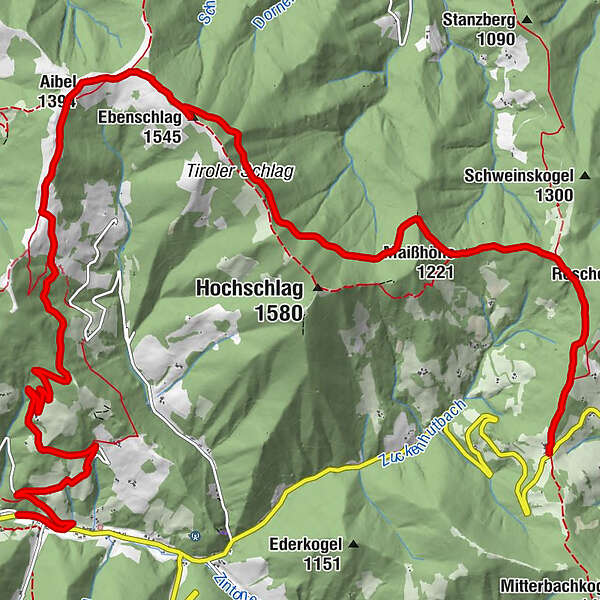 Breitenau am Hochlantsch - Aibel - Ebenschlag - Strasseggwirt - BERGFEX ...