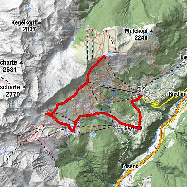 Fiss-Serfaus-Fiss via Quellenweg und Waalweg - BERGFEX - Wanderung ...