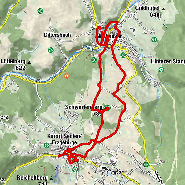 Neuhausen/Erzgebirge nach Seiffen über den Schwartenberg - BERGFEX ...