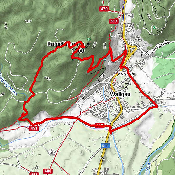 Wallgau - Bärenhöhle - Kleiner Wasserfall - Krepelschrofen - BERGFEX ...