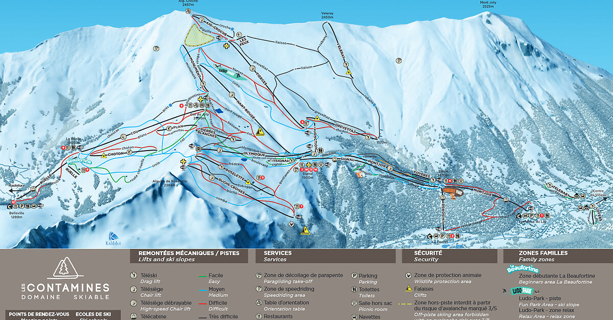 BERGFEX: Station de ski Les Contamines - Montjoie / Hauteluce ...