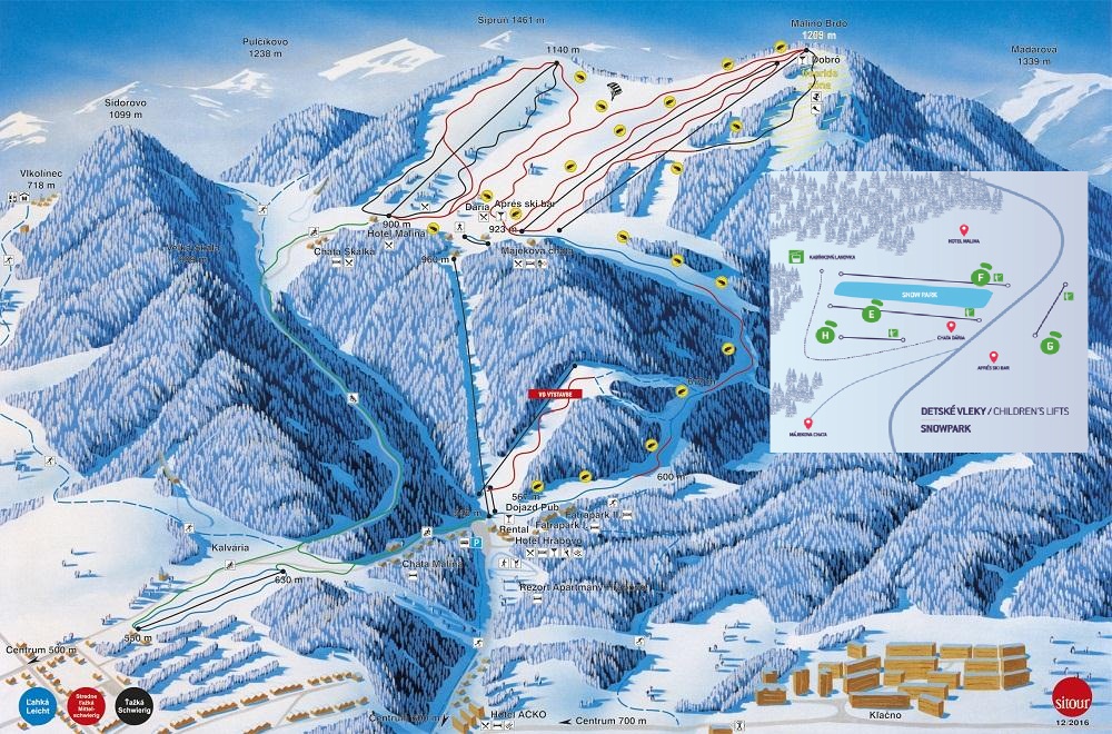 BERGFEX: Plano de pista Malinô Brdo - Ružomberok - Mapa panorámico ...