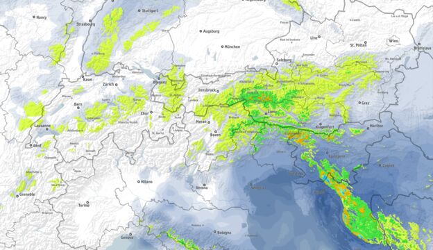 BERGFEX: Snow forecast Alpine area - Fresh snow - Snowfall