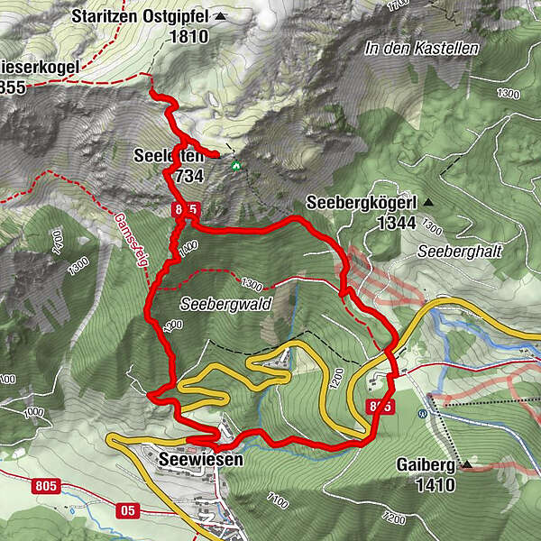 Seewiesen - Seeleiten - Seebergsattel - Alpengasthof Schuster - BERGFEX ...