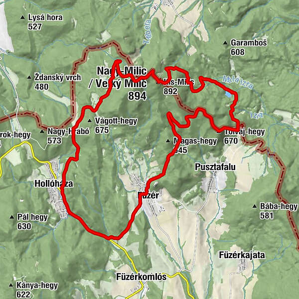 Füzér - Kis-Milic - Nagy-Milic / Veľký Milič - Hollóháza - BERGFEX ...