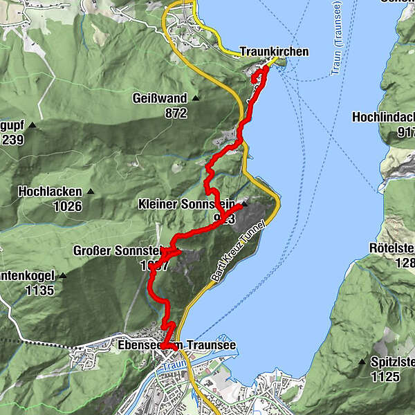 Ebensee über gr. und kl. Sonnstein nach Traunkirchen - BERGFEX ...